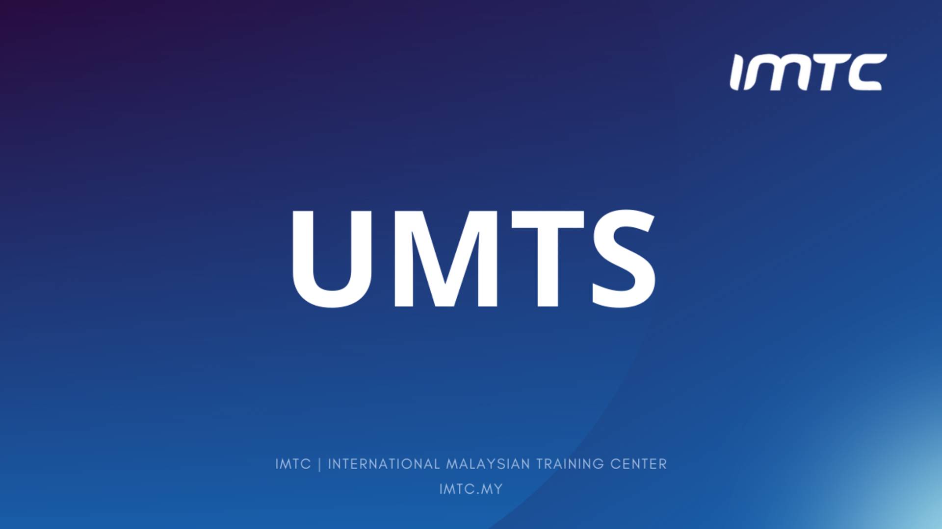 Introduction to UMTS Optimisation • IMTC • Training Center in Malaysia ... Introduction to UMTS Optimisation • IMTC • Training Center in Malaysia ...